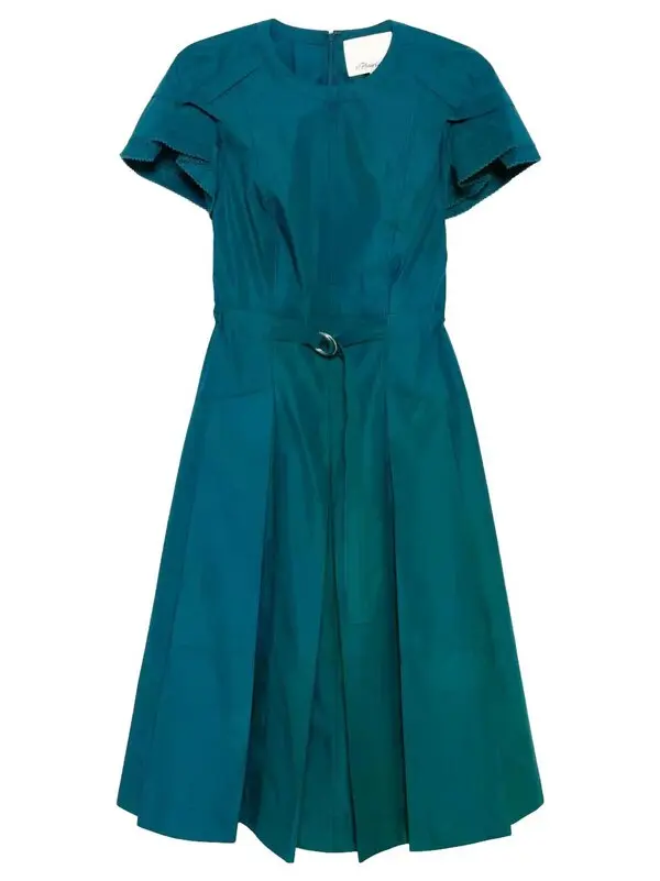 3.1 Phillip Lim Petal-sleeves Midi Dress - Blue
