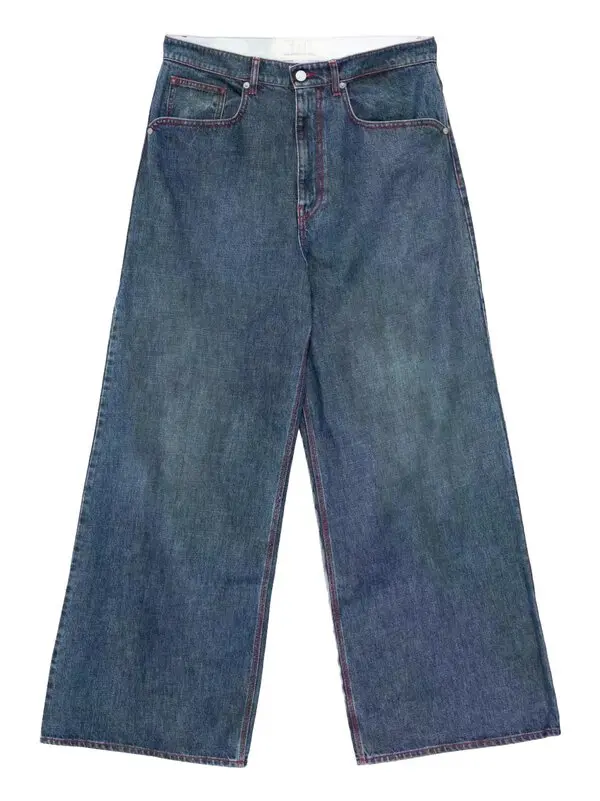 ERL Contrast-stitching Jeans - Blue