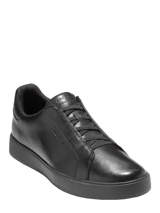 Cole Haan Grandpro Luxe Leather Slip-on Sneaker - Black/black