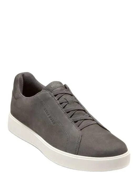 Cole Haan Grandpro Luxe Leather Slip-on Sneaker - Raven Nubuck/silver Birch