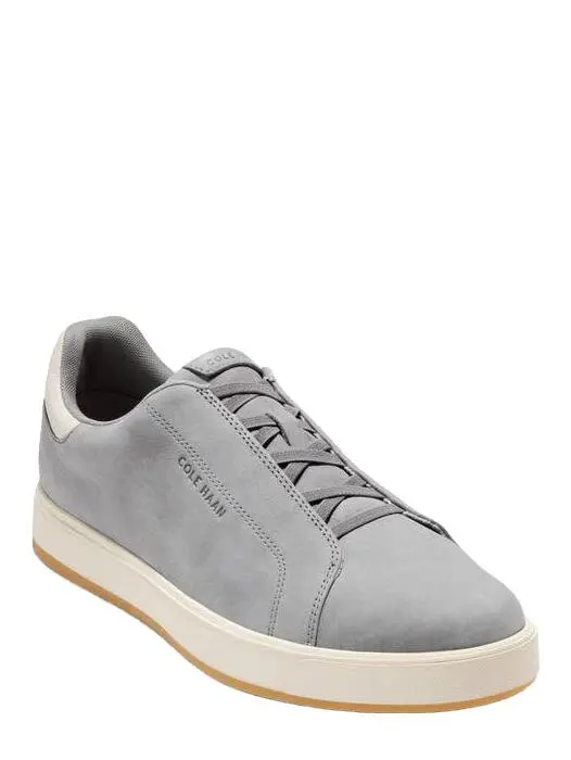 Cole Haan Grandpro Luxe Leather Slip-on Sneaker - Sea Stone Nubuck /angora