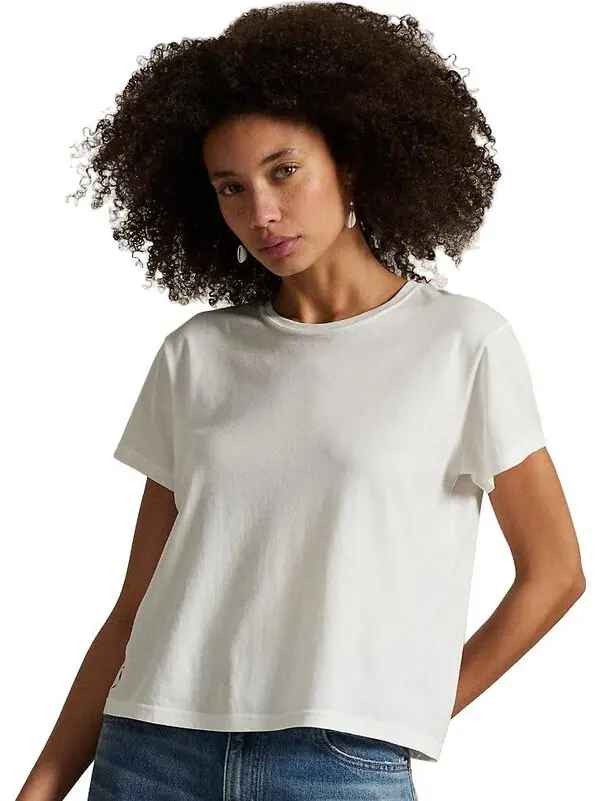 Ralph Lauren Classic Shrunken Fit Jersey Tee - White