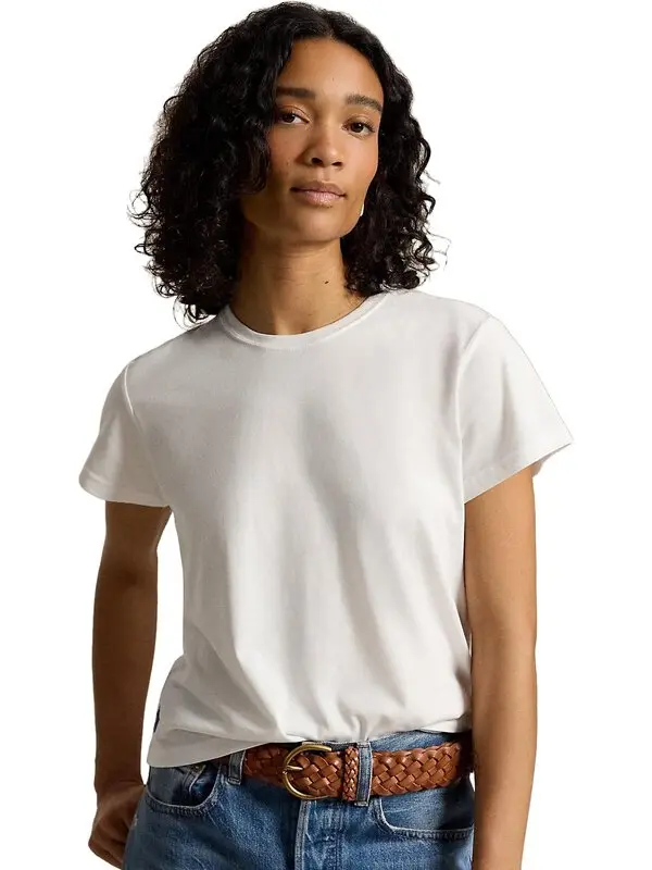Ralph Lauren Classic Shrunken Fit Jersey Tee - White