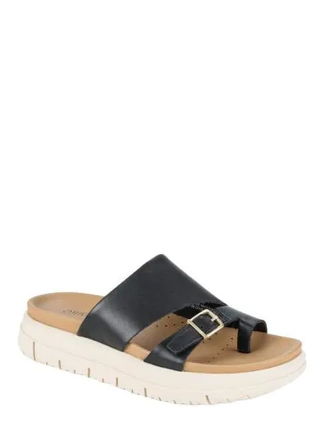 BARETRAPS Henrika Leather Slide Sandal - Black Leather