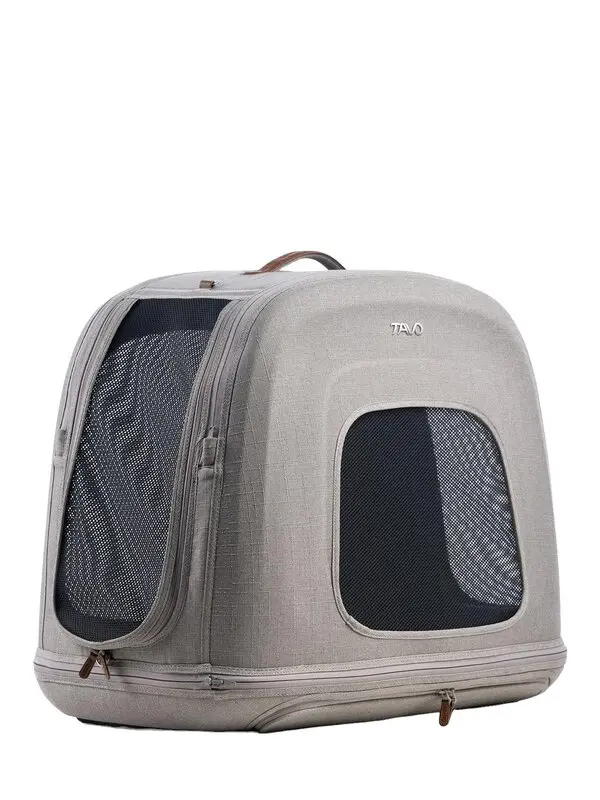 TAVO PETS Crispin Pet Travel Crate - Gray
