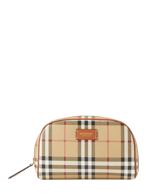 Burberry Small Check Pouch - Beige