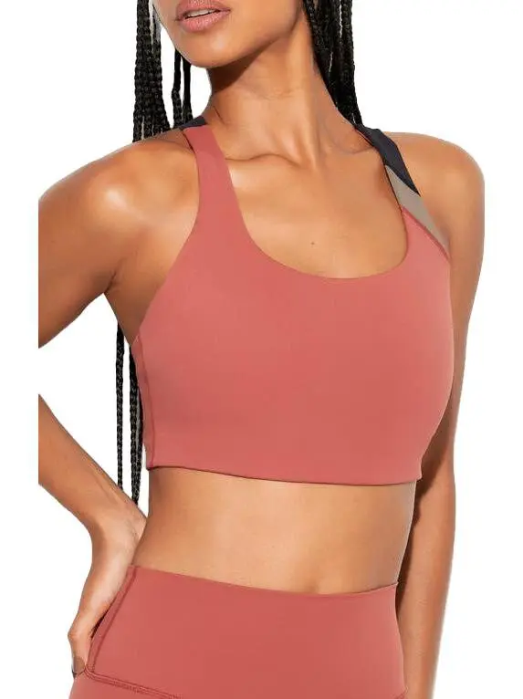 Spiritual Gangster Sumner Longline Sports Bra - Canyon