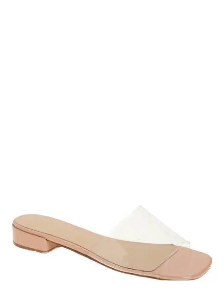 CHOCOLAT BLU Block Heel Sandal - Nude Patent