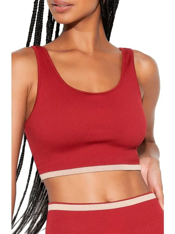 Spiritual Gangster Love Longline Sports Bra - Red Heart