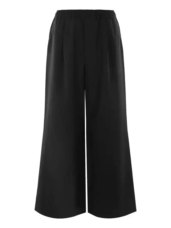 Comme Des Garçons Wide-leg Wool Trousers - Black