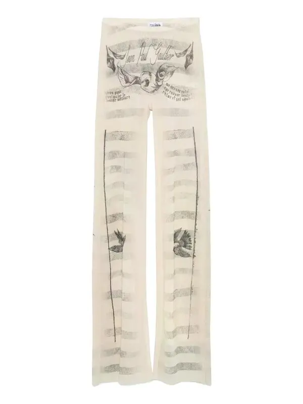 JEAN PAUL GAULTIER Tattoo Marinière” Trousers - Neutrals