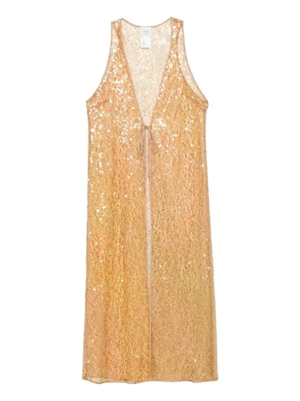 ALYSI Sequin-embellished Gilet - Yellow