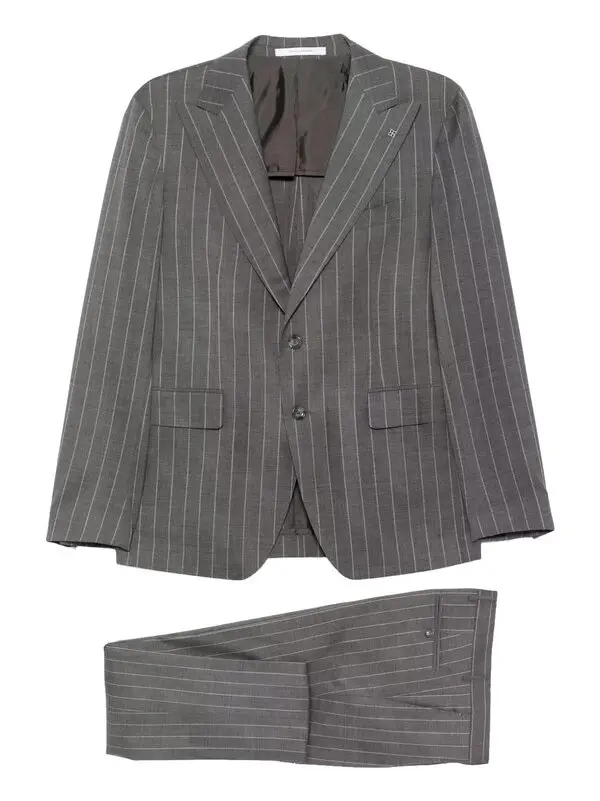 Tagliatore Pinstriped Suit - Grey