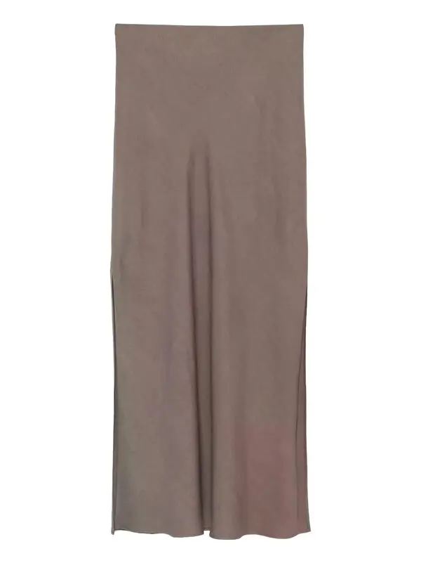 Brunello Cucinelli Side-slit Maxi Skirt - Brown