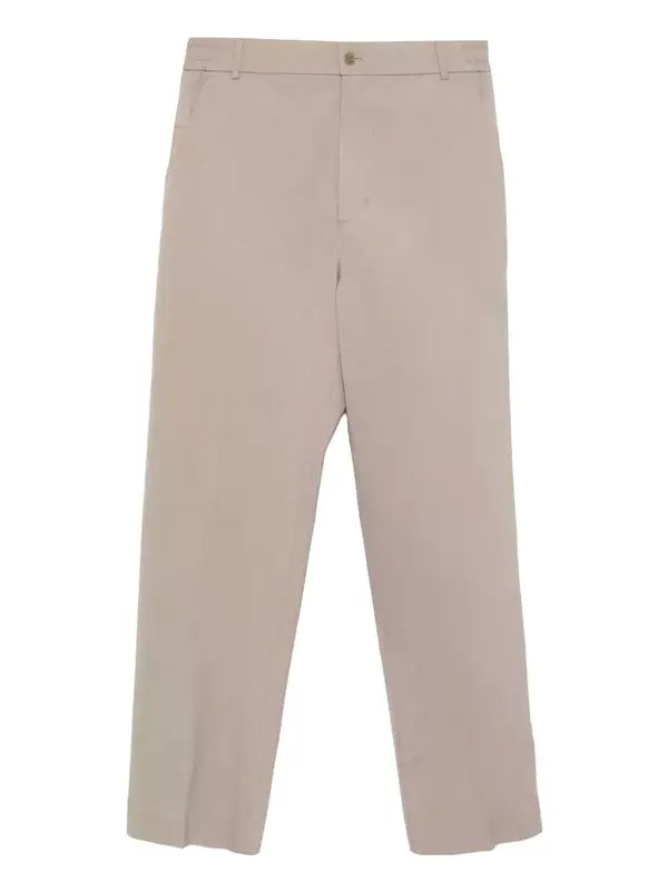 Moncler Gabardine Tailored Trousers - Brown