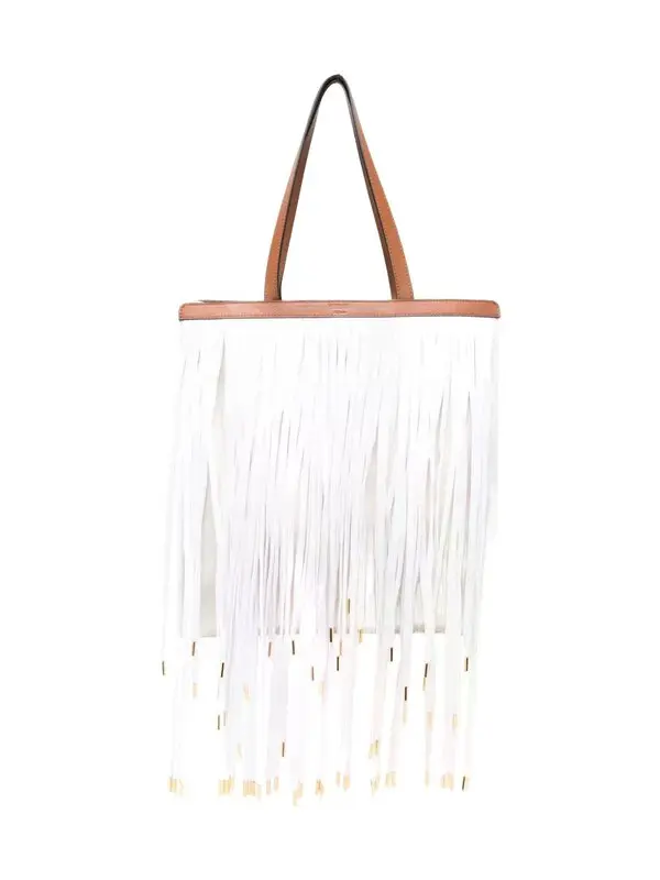 Moschino Fringe Tote Bag - Neutrals