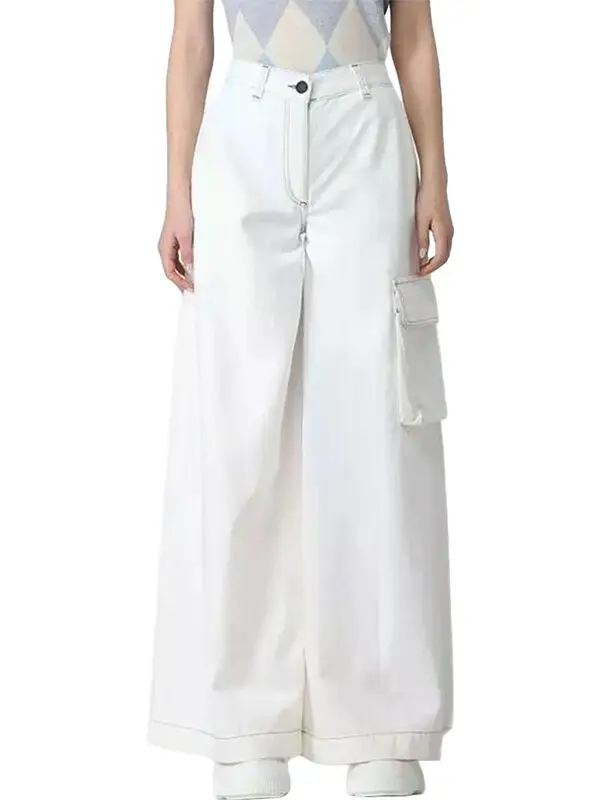 BALLANTYNE Wide-leg Cargo Jeans - White