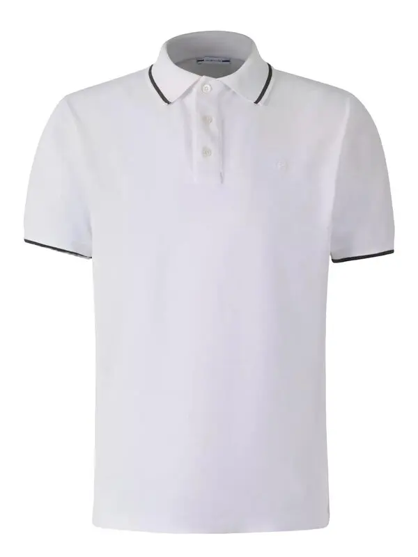 Jacob Cohen Contrast-trim Polo Shirt - White