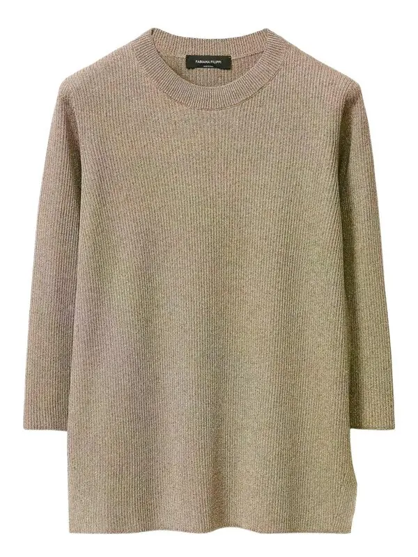 Fabiana Filippi Lurex-detail Sweater - Neutrals