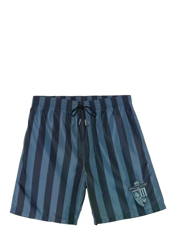 Fendi Striped Swim Shorts - Blue