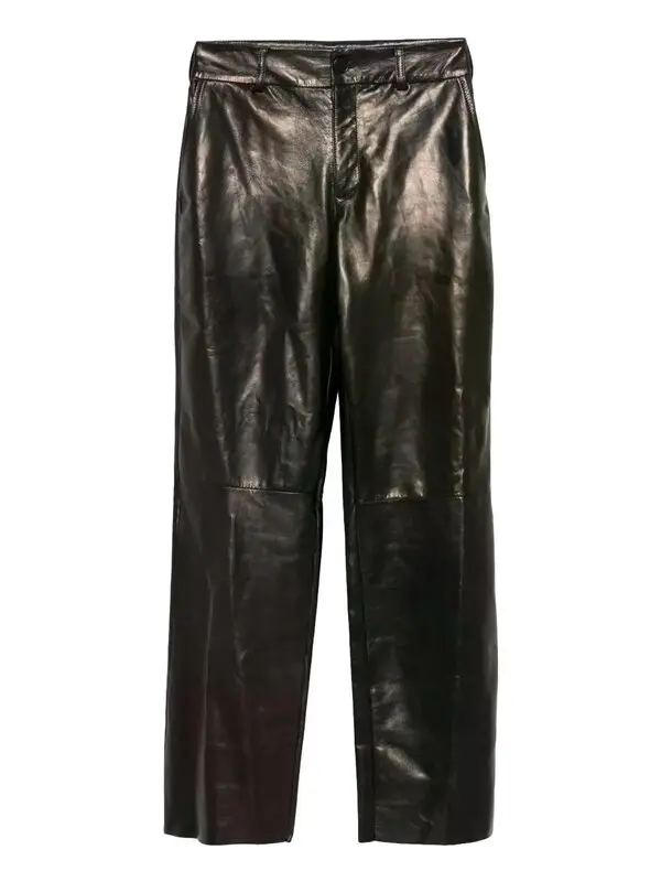 SALVATORE SANTORO Leather Trousers - Black
