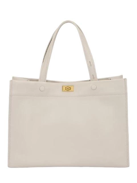 ANYA HINDMARCH Small Calfskin Tote Bag - Chalk