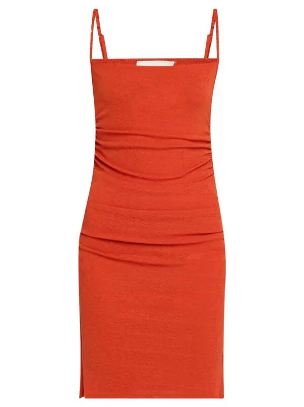 Nanushka Adie Ruched Bodycon Dress - Red