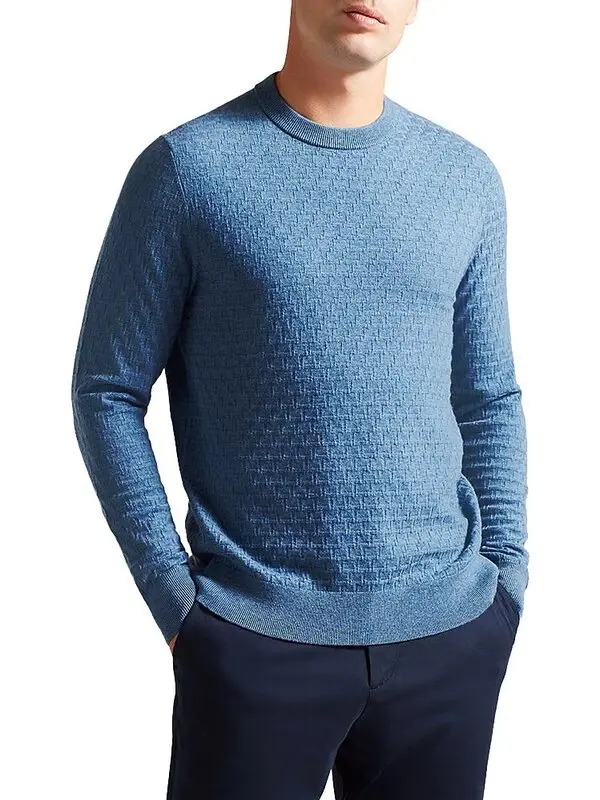 Ted Baker London Textured Crewneck Sweater - Teal