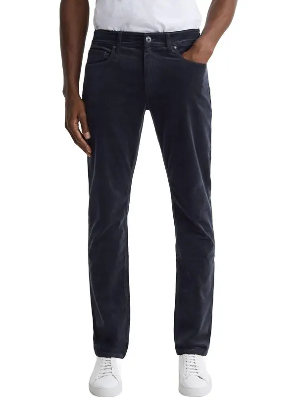 Paige Lennox Corduroy Jeans - Deep Anchor