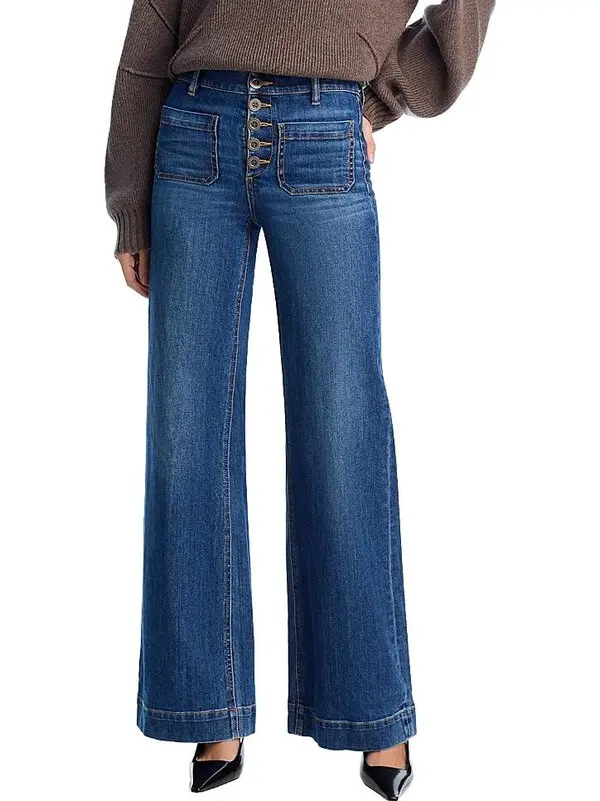 Ramy Brook Cindy High-rise Wide-leg Jeans - Medium Wash