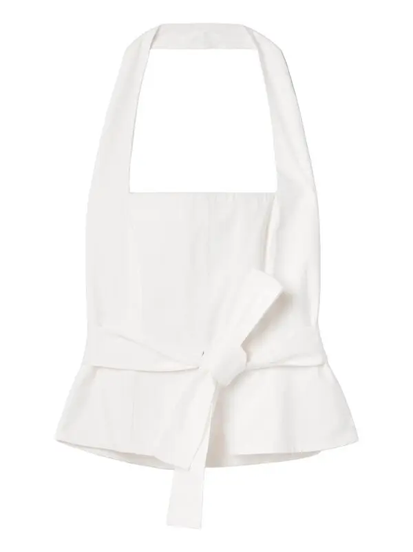Cult Gaia Anita Halterneck Top - Neutrals