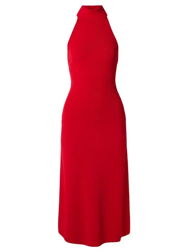 Cult Gaia Katara Knitted Turtleneck Midi Dress - Red