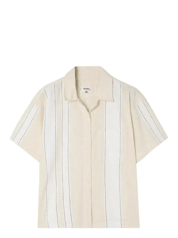 LEMLEM Tuuli Cabana Striped Cotton-blend Shirt - Neutrals