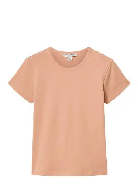 ALLSAINTS Stevie Slim-fit Cotton-jersey T-shirt - Tuscan Pink