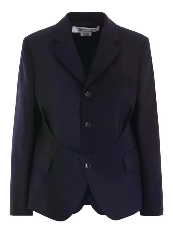 Comme Des Garçons Single-breasted Blazer - Blue