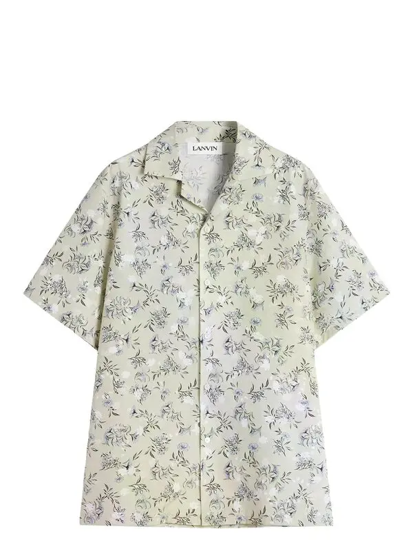 LANVIN Floral-print Shirt - Neutrals