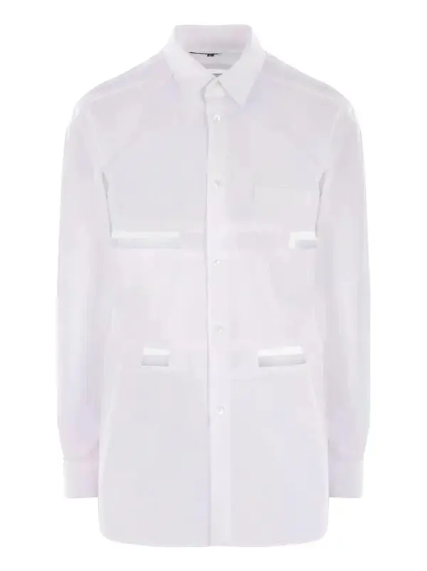 BLACK COMME DES GARÇONS Peter Pan Ruffle Shirt - White