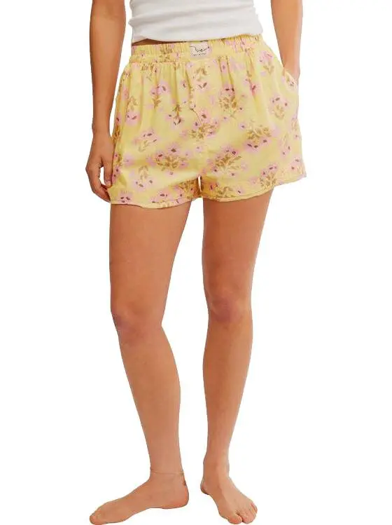Free People Floral Boxer Shorts - Sunflower Combo