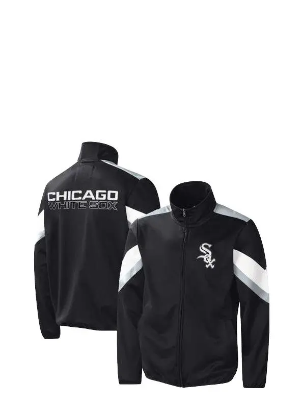 G-III SPORTS BY CARL BANKS Chicago White Sox Earned Run Full-zip Jacket - Ebony