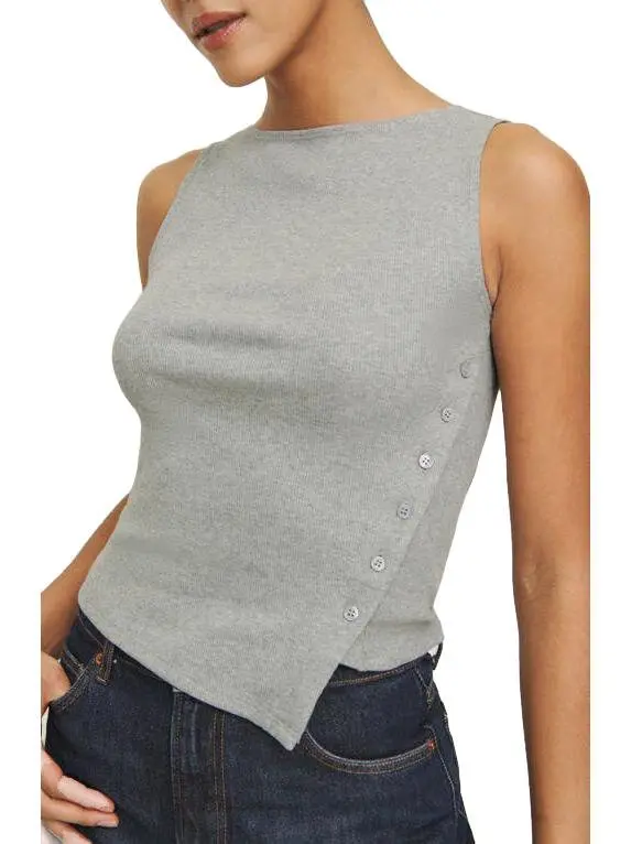 REFORMATION Hudson Knit Tank - Heather Grey