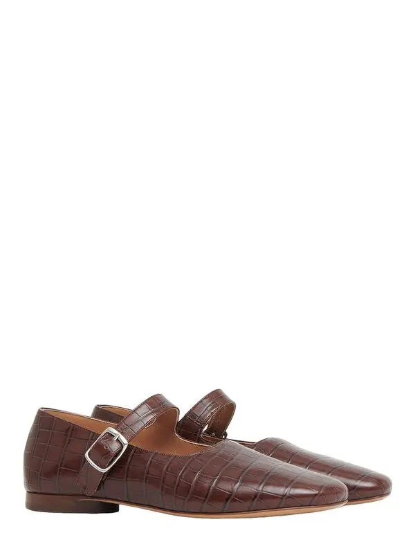 MANSUR GAVRIEL Glove Leather Mary Jane Flat - Chocolate