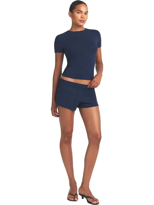 SKIMS Loose Cotton Jersey Short - Navy