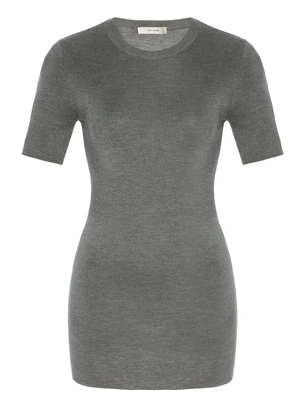THE ROW Jannat Knit Silk Top - Grey