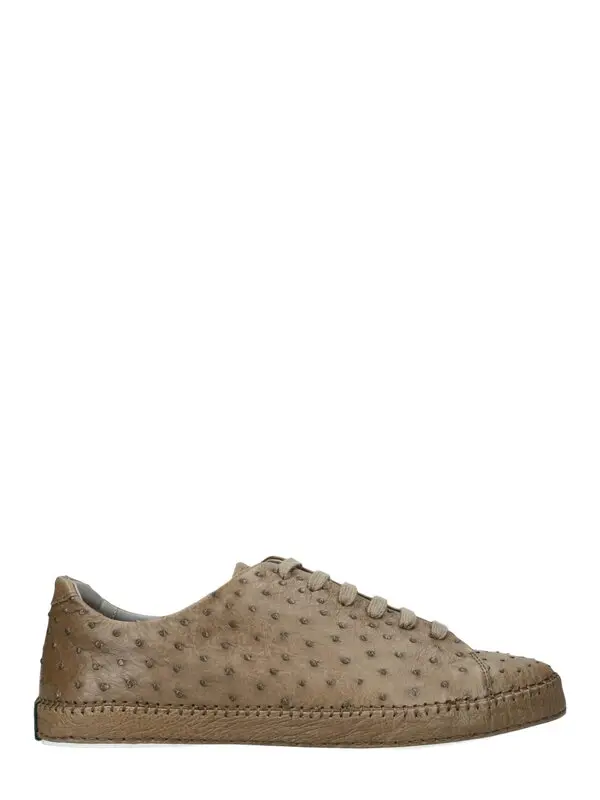 BROTINI Ostrich Leather Sneakers - Grey