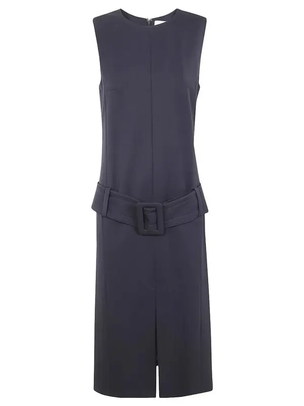 Patou Belted Midi Dress - Blue