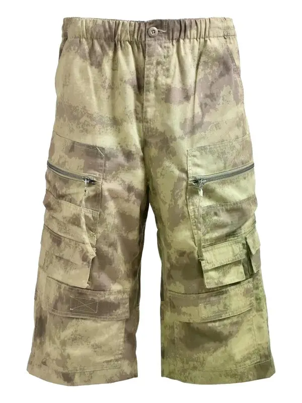 BREATH Camouflage-print Shorts - Neutrals