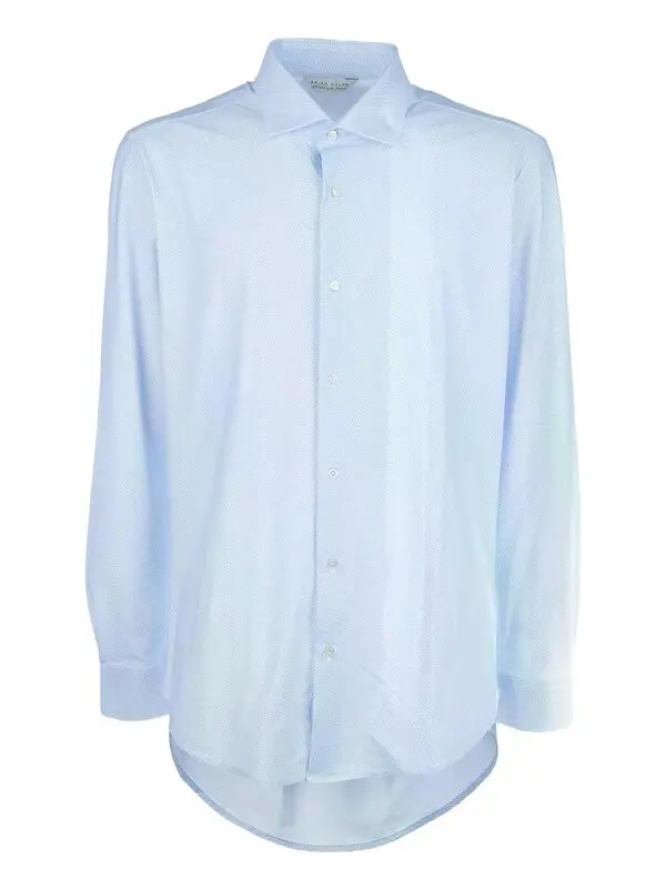 Brian Dales Herringbone Shirt - Blue