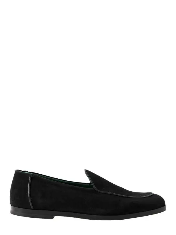 VINNY'S Belgee Suede Loafers - Black