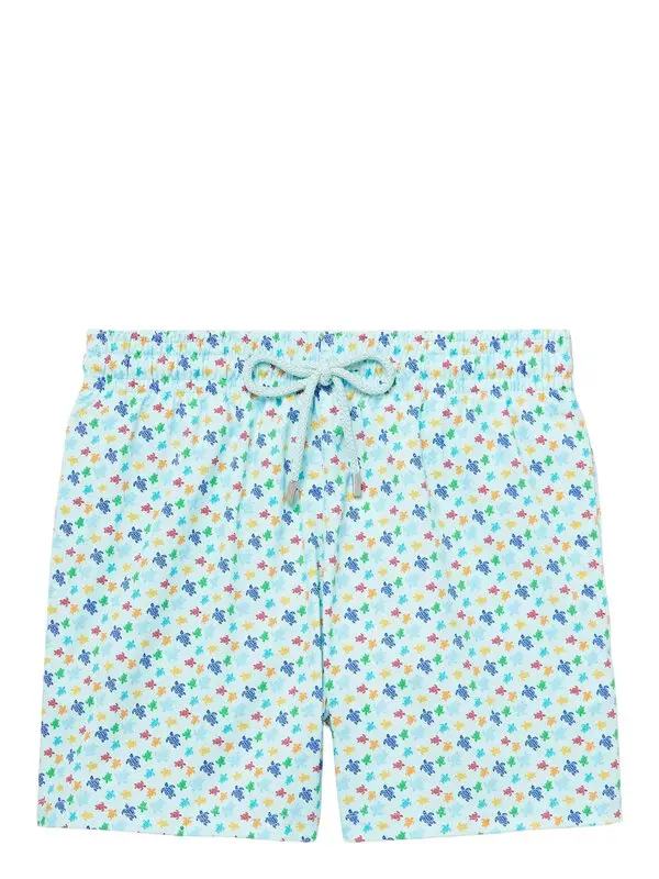 Vilebrequin Moorise Straight-leg Mid-length Printed Swim Shorts - Blue