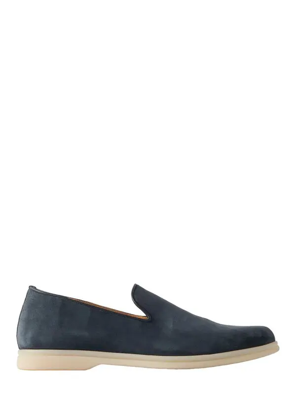Rubinacci Mod Mare Suede Loafers - Blue